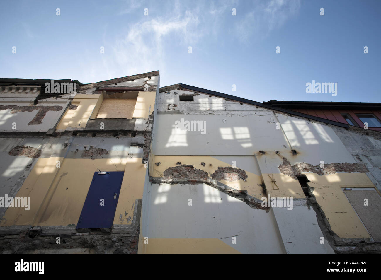 Demolishing of building with reflections of windows - demolish ...