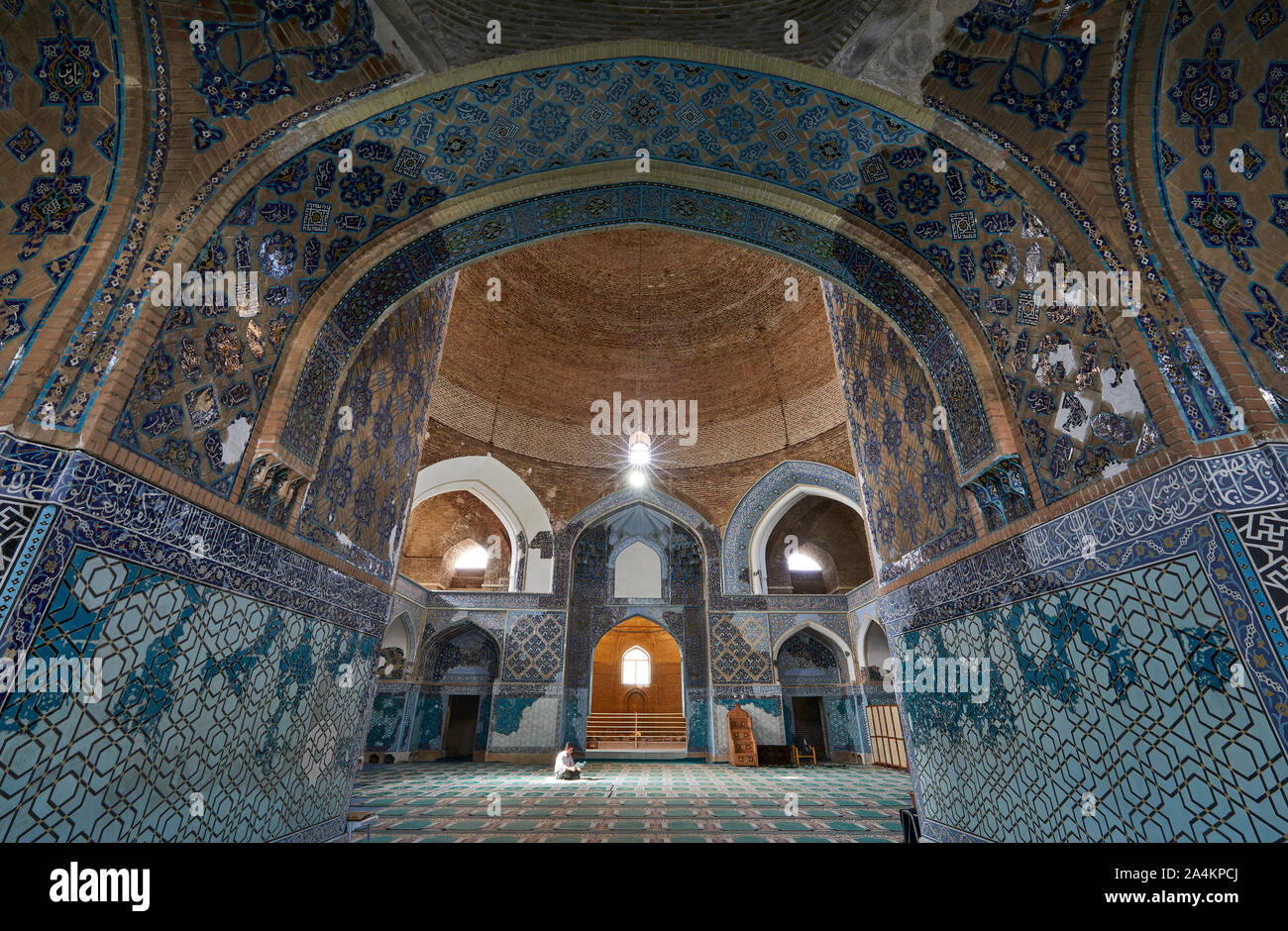 The Blue Mosque, also known as Kabud Mosque in the Iranian city of ...