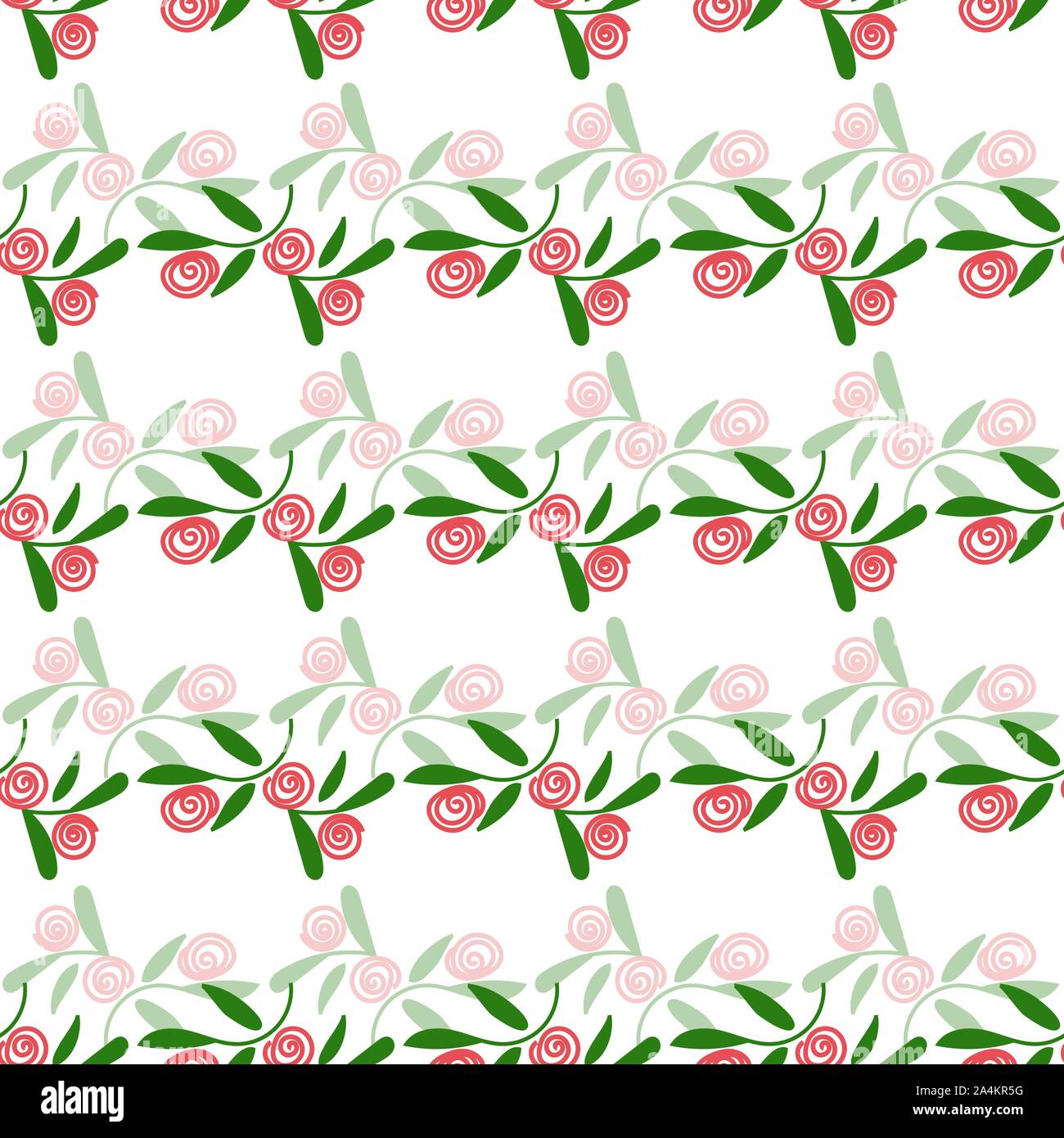 seamless vector decorative pattern with doodle roses Stock Vector Image ...