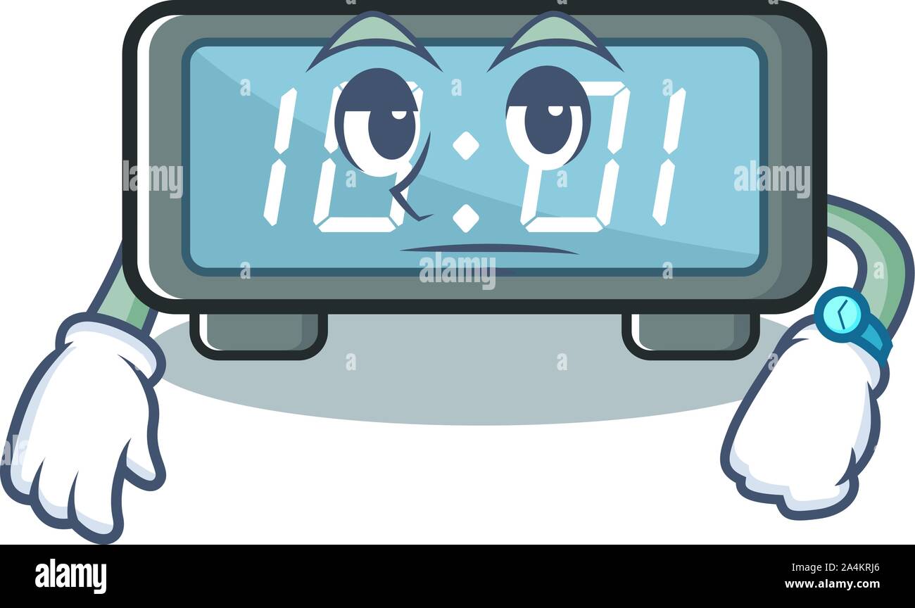 Waiting digital clock on a cartoon chair Stock Vector Image & Art - Alamy