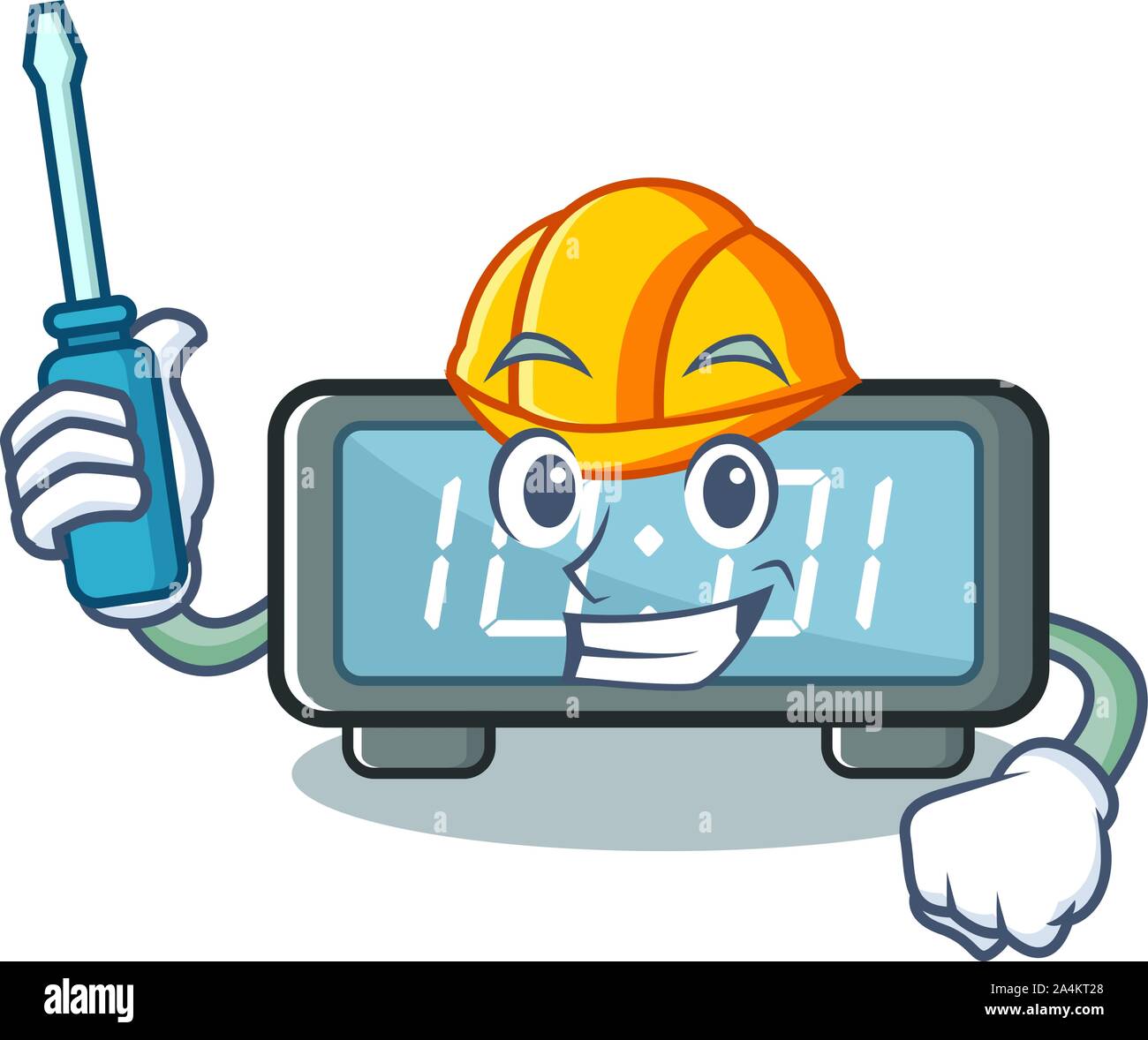 Automotive digital clock on a cartoon chair Stock Vector Image & Art ...