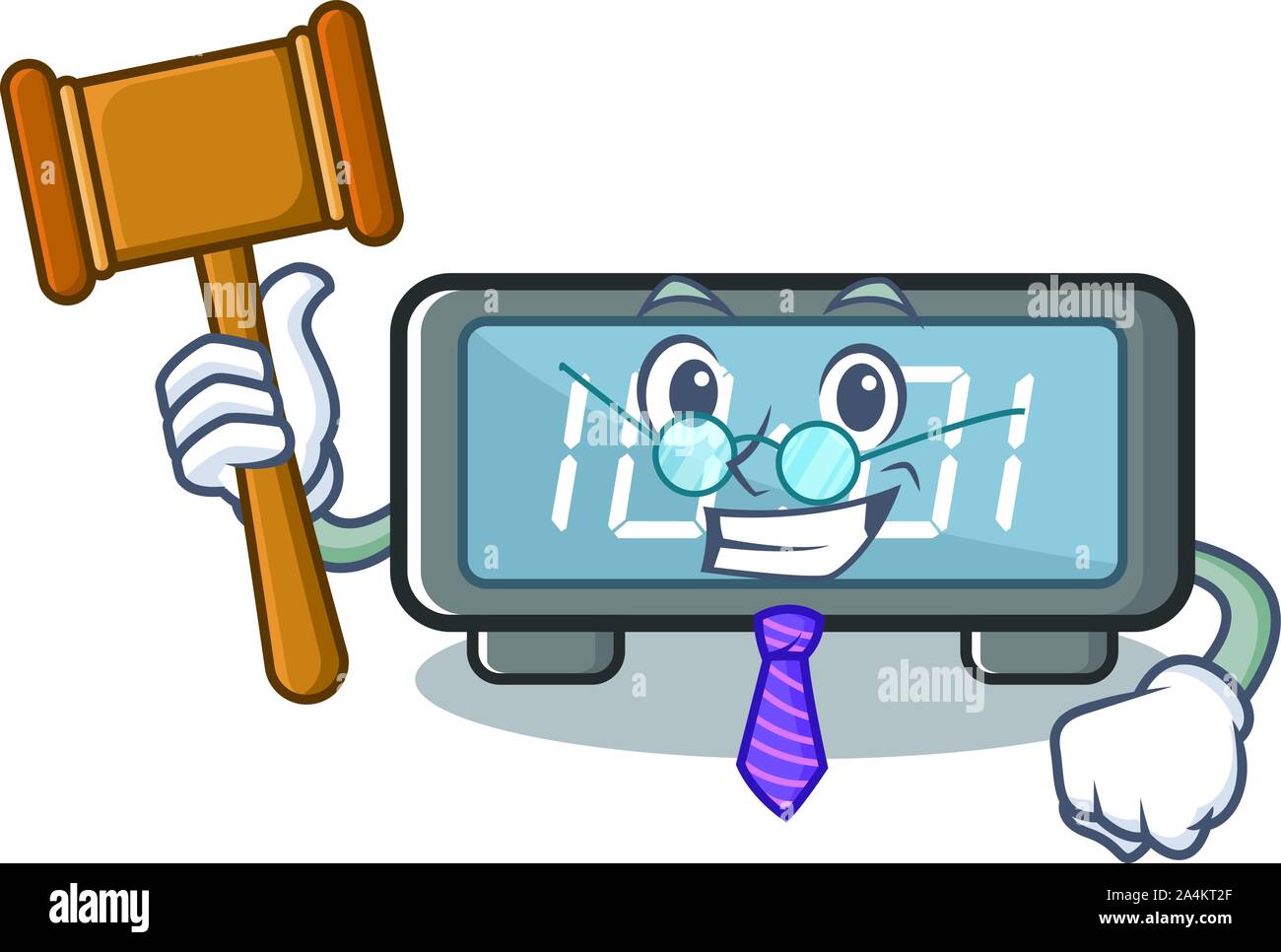 Judge digital clock on a cartoon chair Stock Vector Image & Art - Alamy