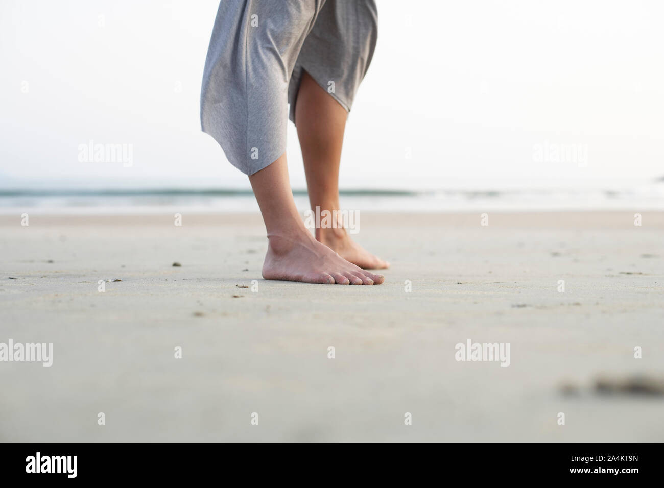 Barefoot in the sand Stock Photo - Alamy