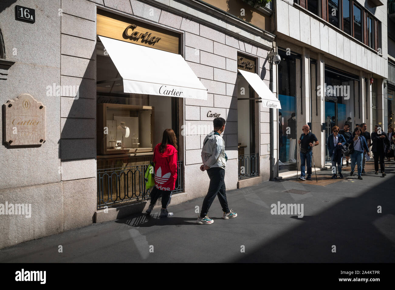 Milan, Italy – September 21, 2019: Cartier store in Milan ...