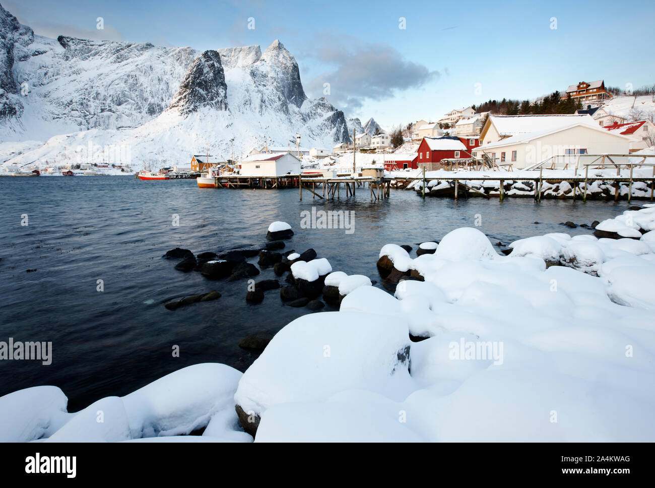 Moskenes village in Lofoten Stock Photo - Alamy