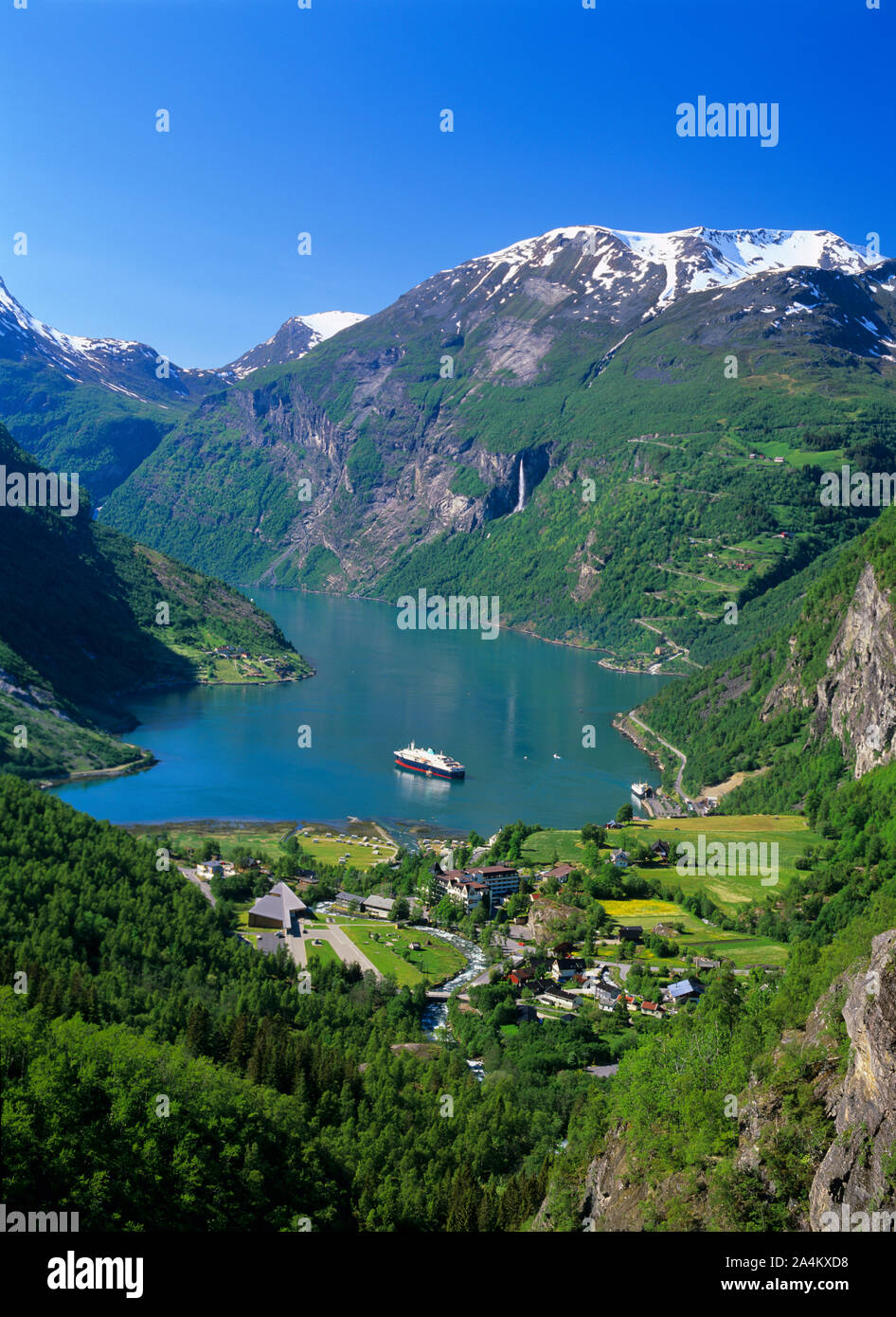 View - Flydalsjuvet in Geiranger, Norway Stock Photo - Alamy