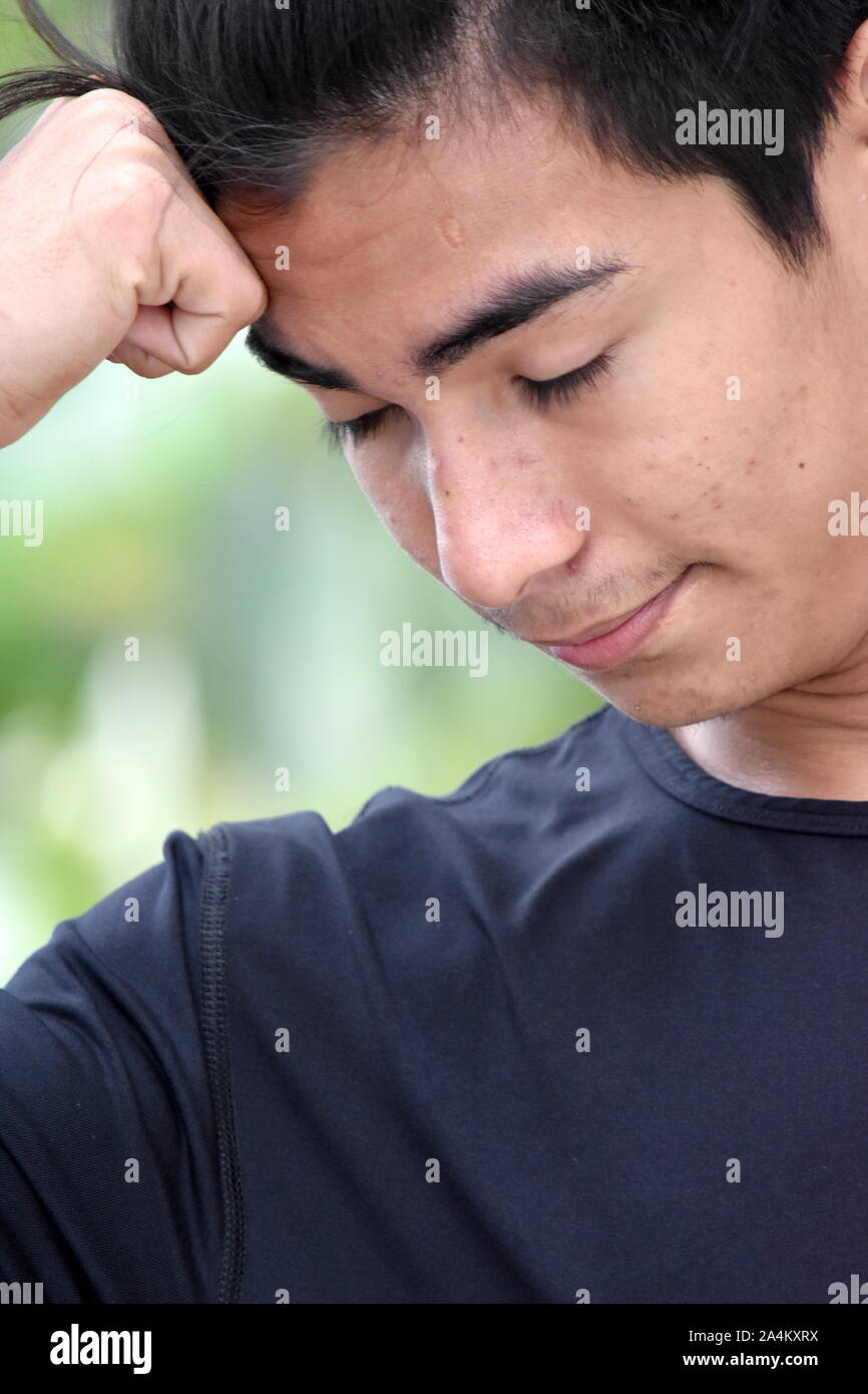Diverse Male And Depression Stock Photo - Alamy