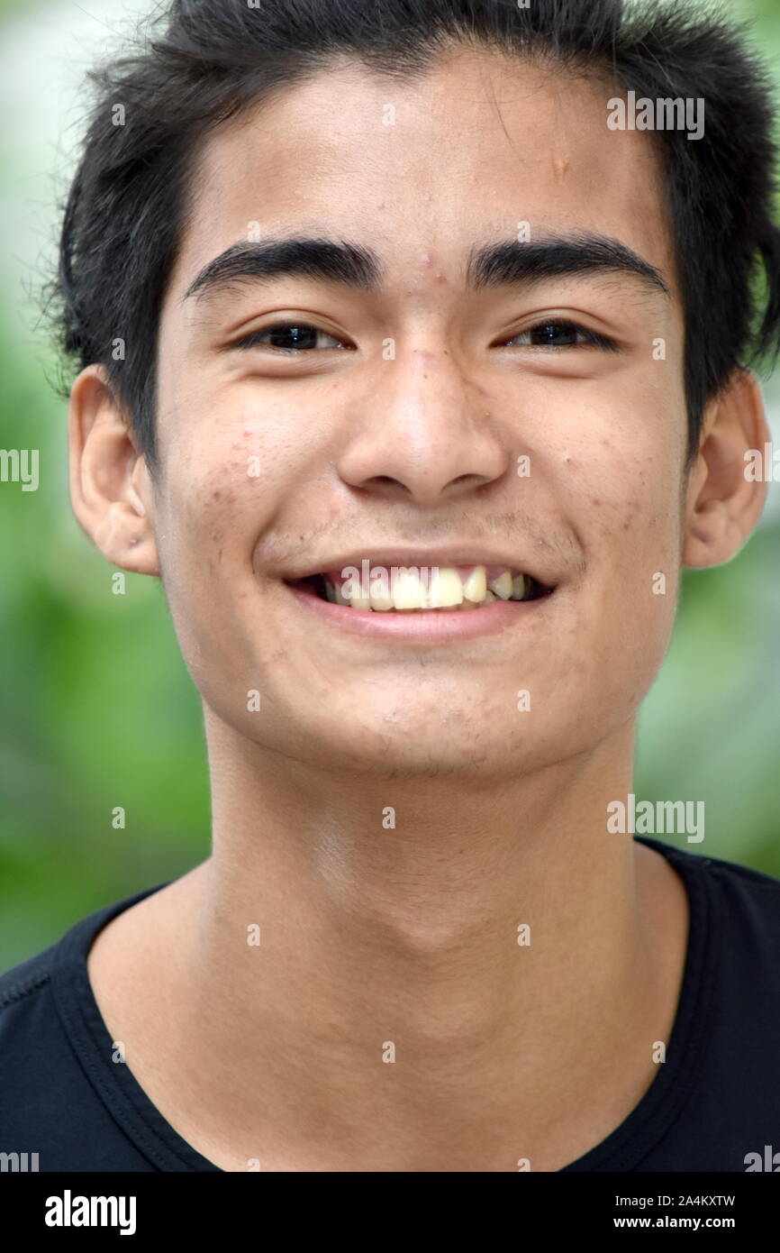 Handsome Asian Male Smiling Stock Photo - Alamy