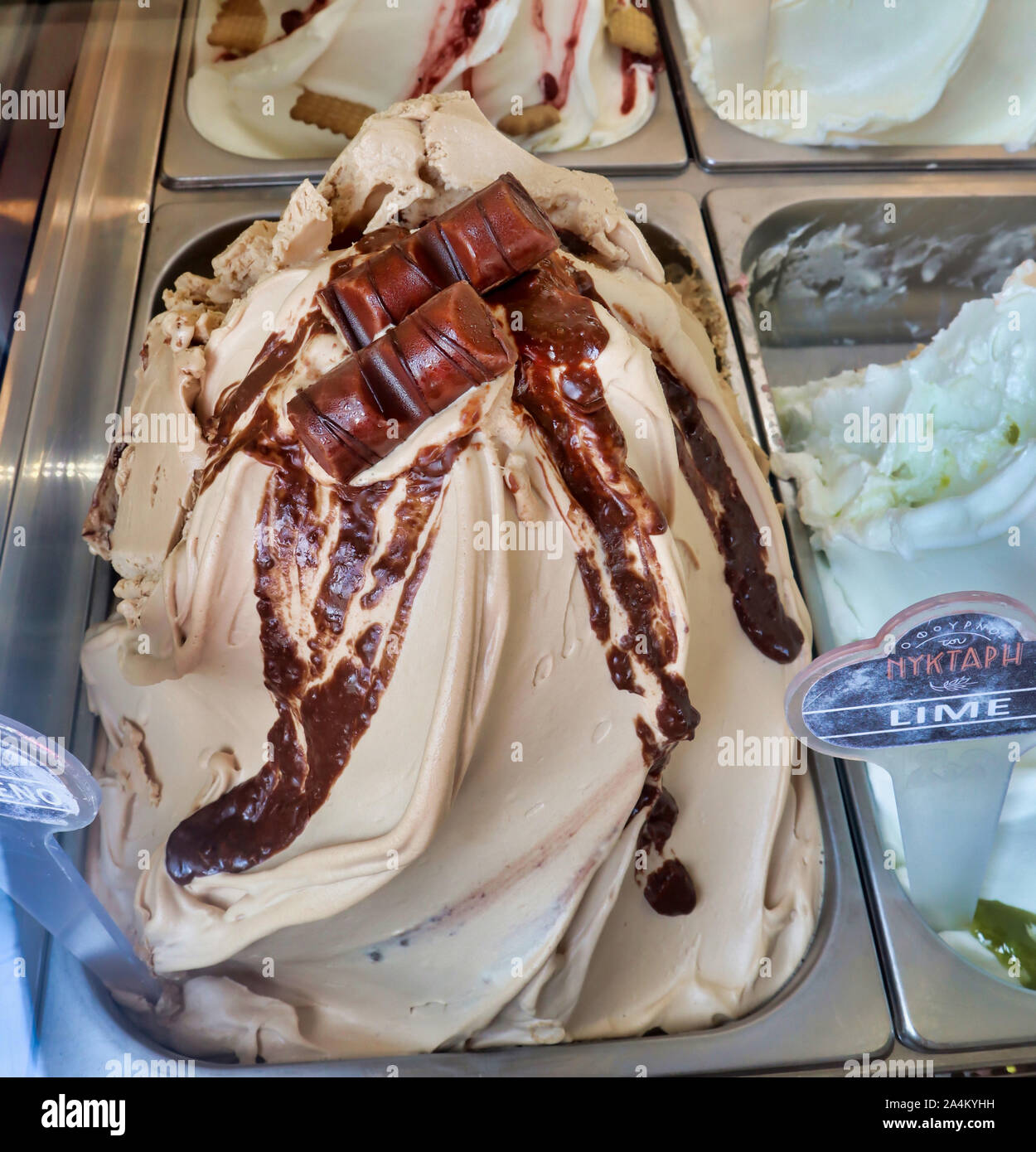 A close up of a large chocolate ice cream Stock Photo - Alamy