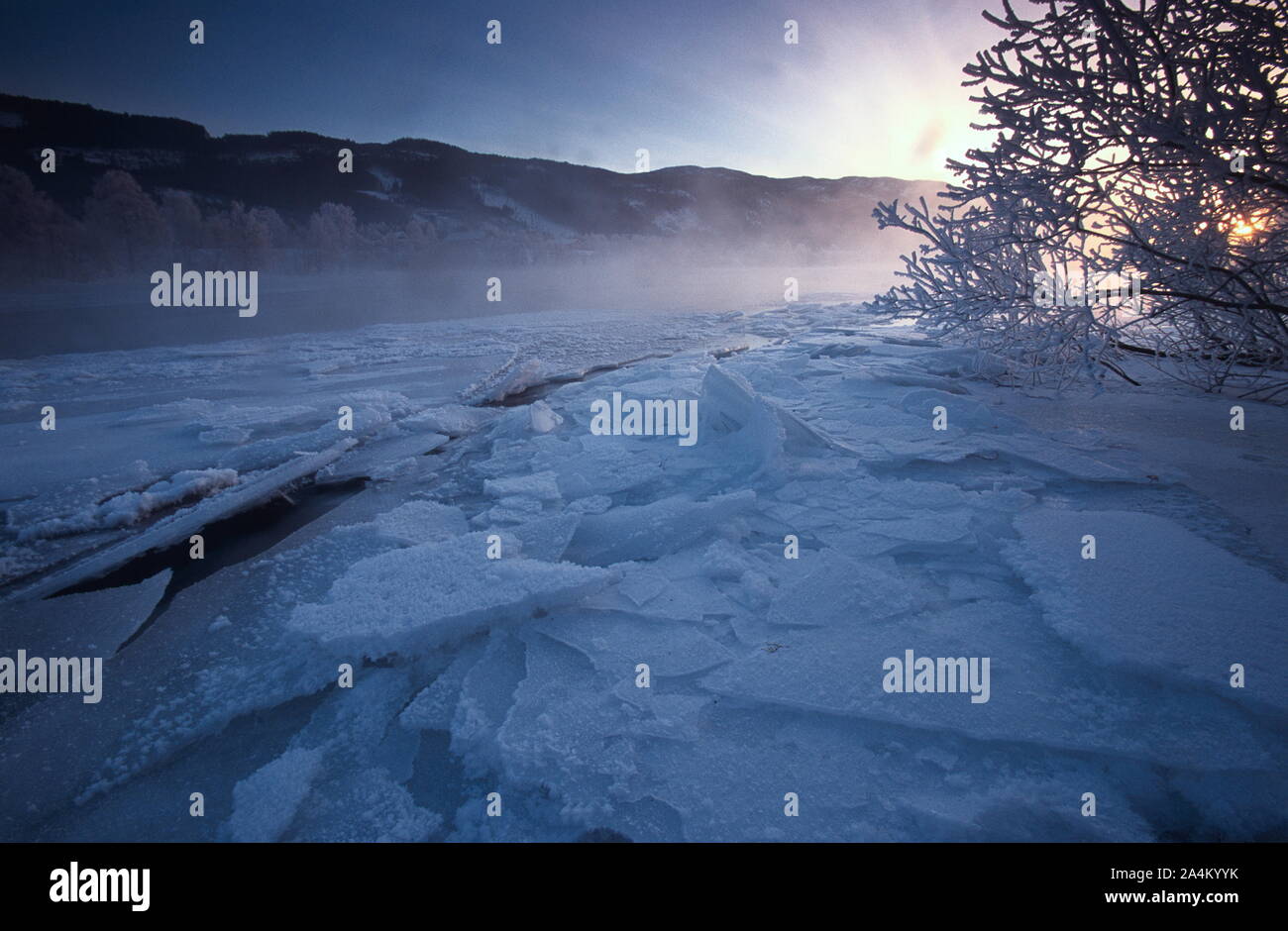 Lanes through the ice Stock Photo - Alamy