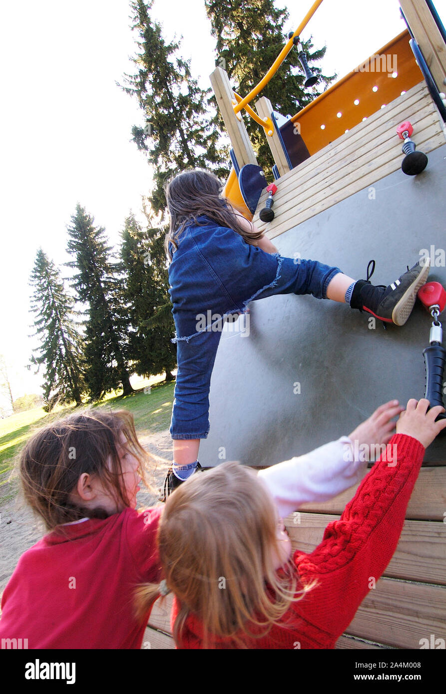 Ethnic children climbing hi-res stock photography and images - Alamy
