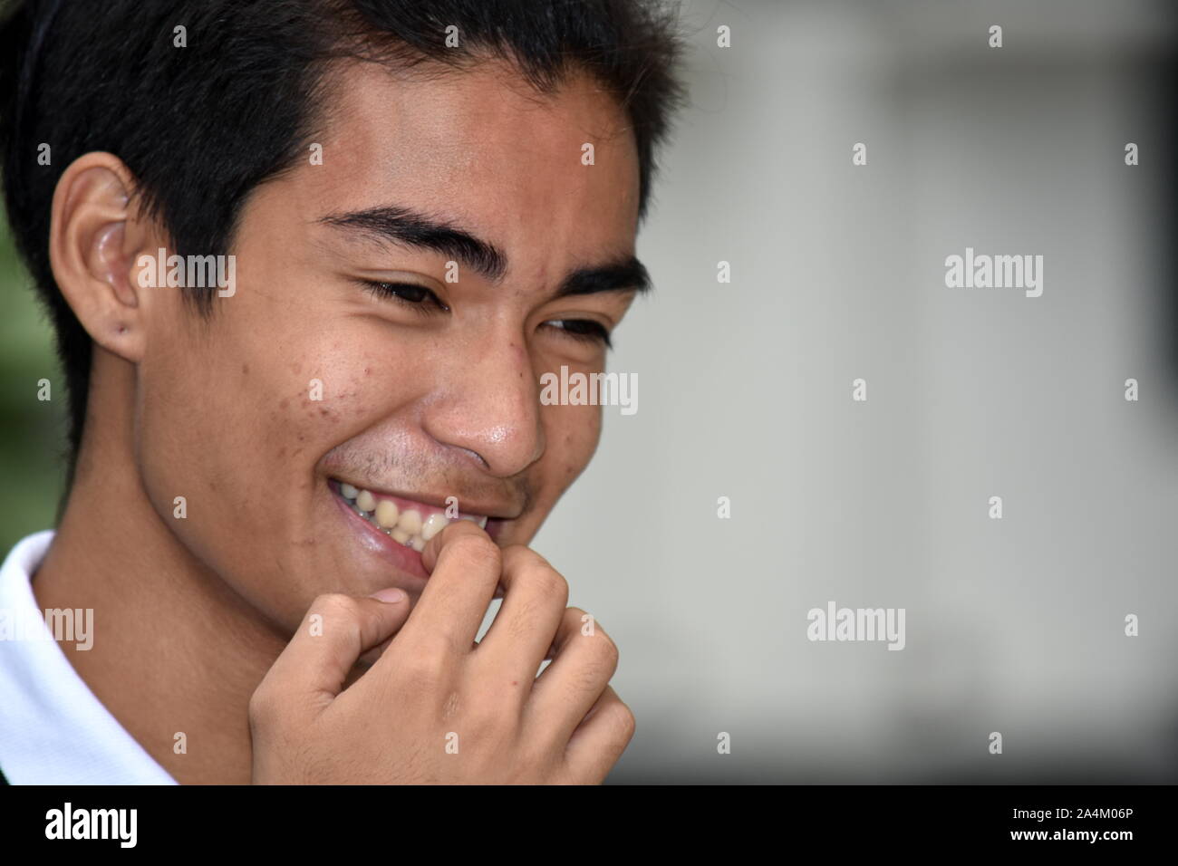Handsome Filipino Male Thinking Stock Photo - Alamy
