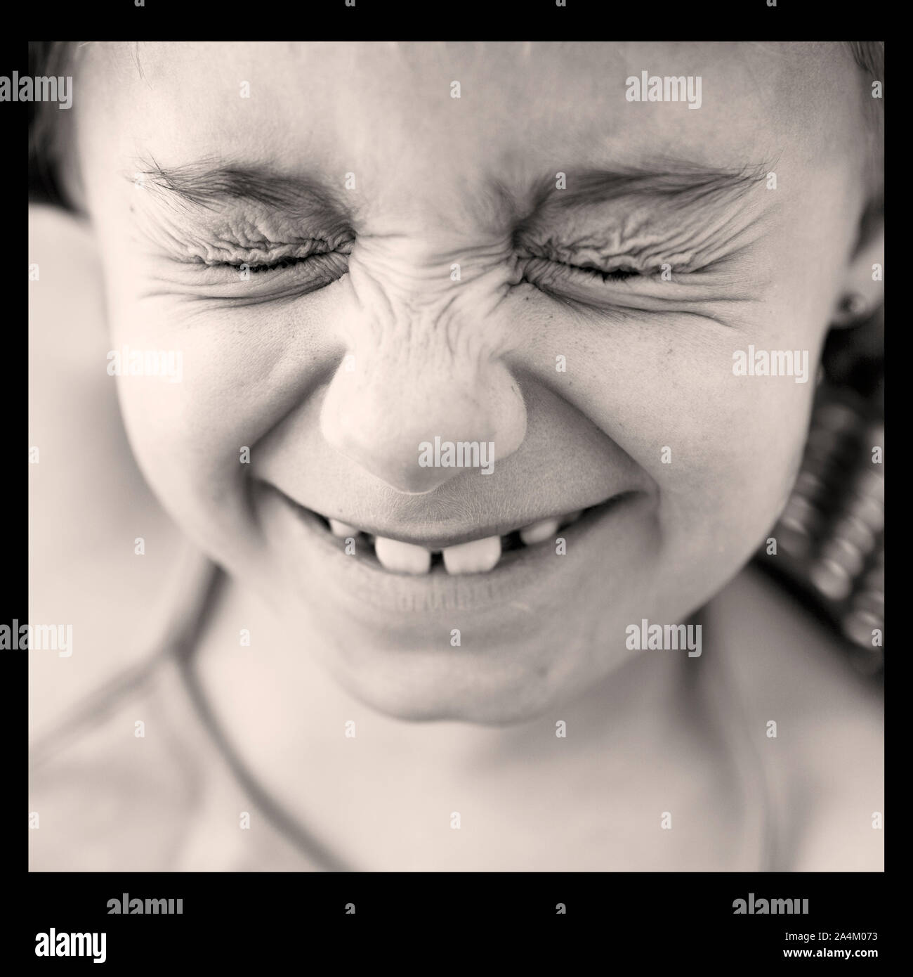 Little girl wish/wishes/wishing - shut eyes - excitement exciting Stock ...