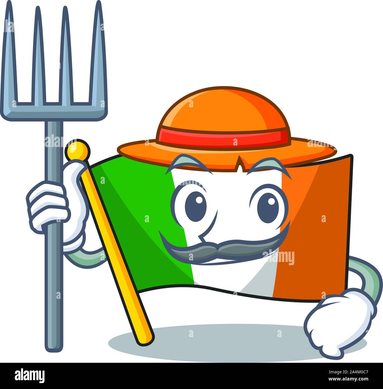 Farmer flag ireland isolated with the cartoon Stock Vector Image & Art ...