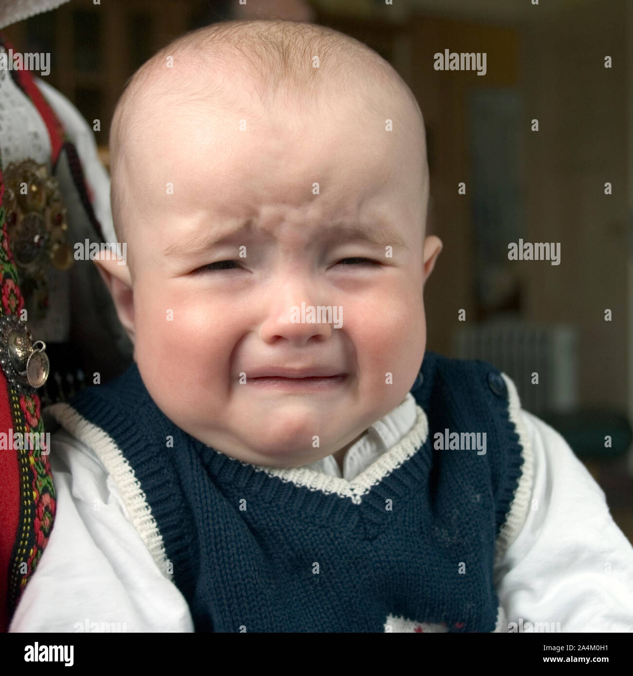 Baby boy crying Stock Photo - Alamy