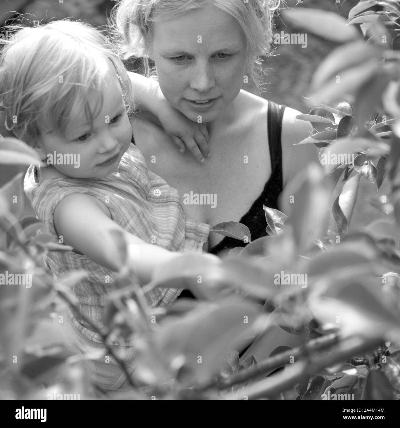 Girls with parents Black and White Stock Photos & Images - Alamy