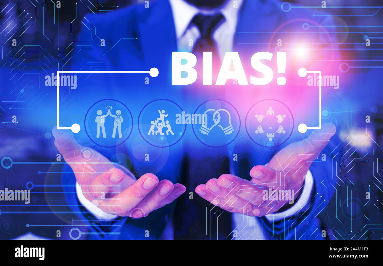 Handwriting text Bias. Conceptual photo inclination or prejudice for or ...