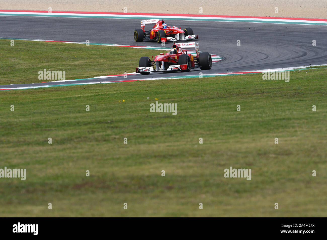 MUGELLO, IT, OCTOBER 2017: Modern Ferrari Formula 1 driven by Giancarlo ...