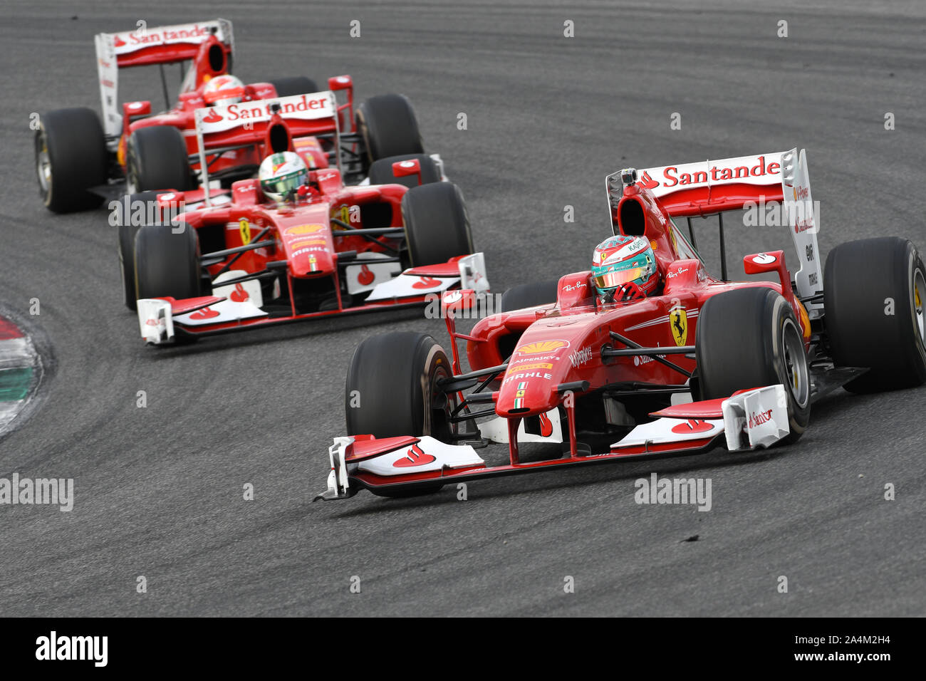 MUGELLO, IT, OCTOBER 2017: Modern Ferrari Formula 1 driven by Giancarlo ...