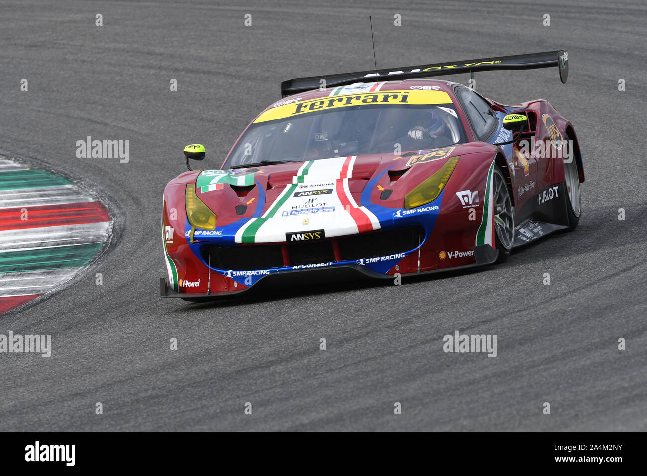 MUGELLO, IT, OCTOBER 2017: Ferrari 488 GTE driven by Davide Rigon and ...