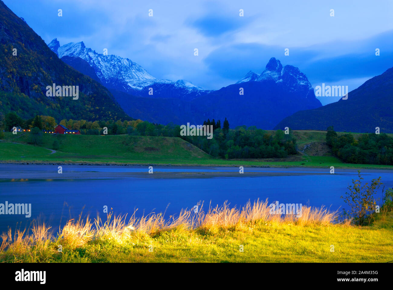 Romsdalen , and peak Romsdalshorn, in Rauma district Stock Photo - Alamy