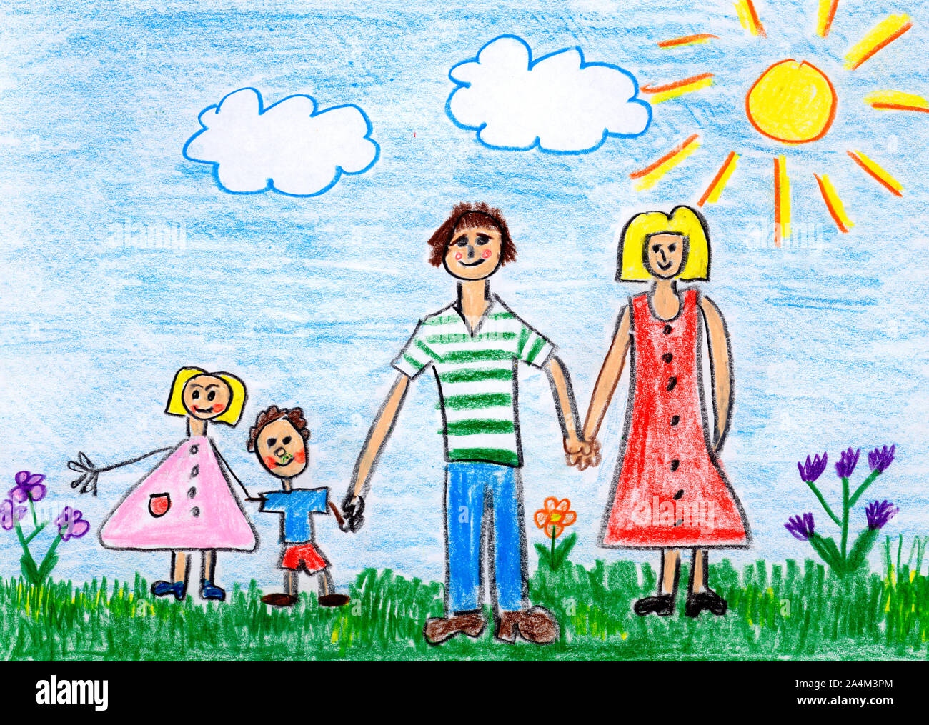 A childish drawing Stock Photo - Alamy