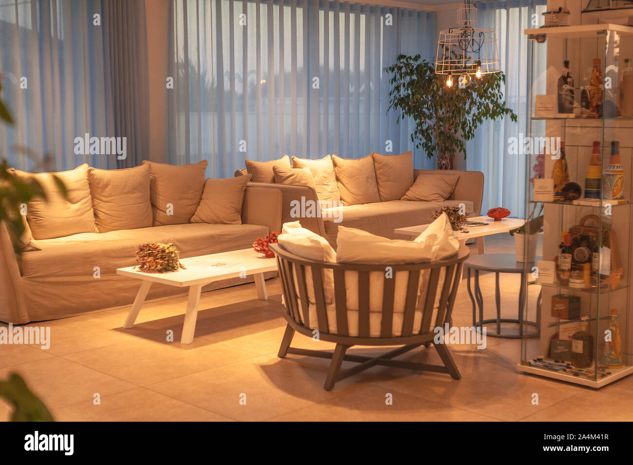 Sitting area on reception Stock Photo - Alamy