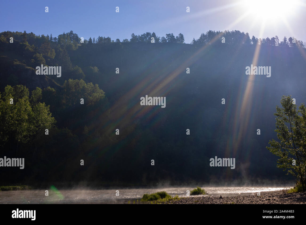 rainbow rays caused by reflection, refraction and dispersion of sun ...