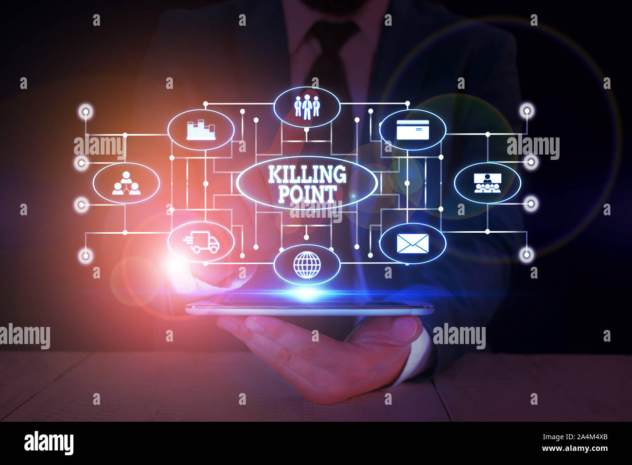Text sign showing Killing Point. Business photo text Phase End Review ...