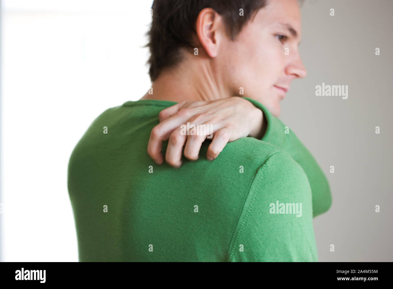 Scratching back person hi-res stock photography and images - Alamy