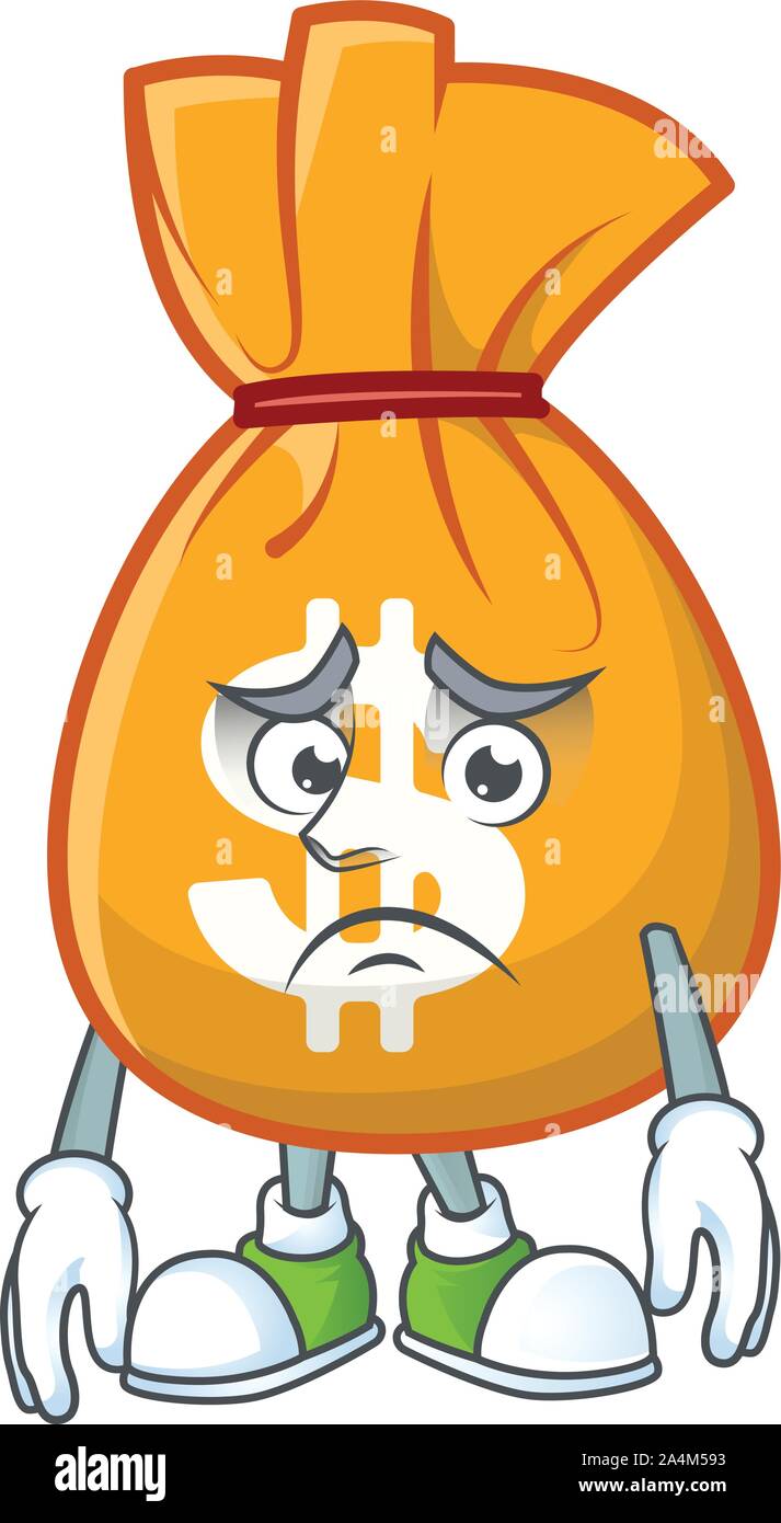 Afraid the bag of money for saving Stock Vector Image & Art - Alamy