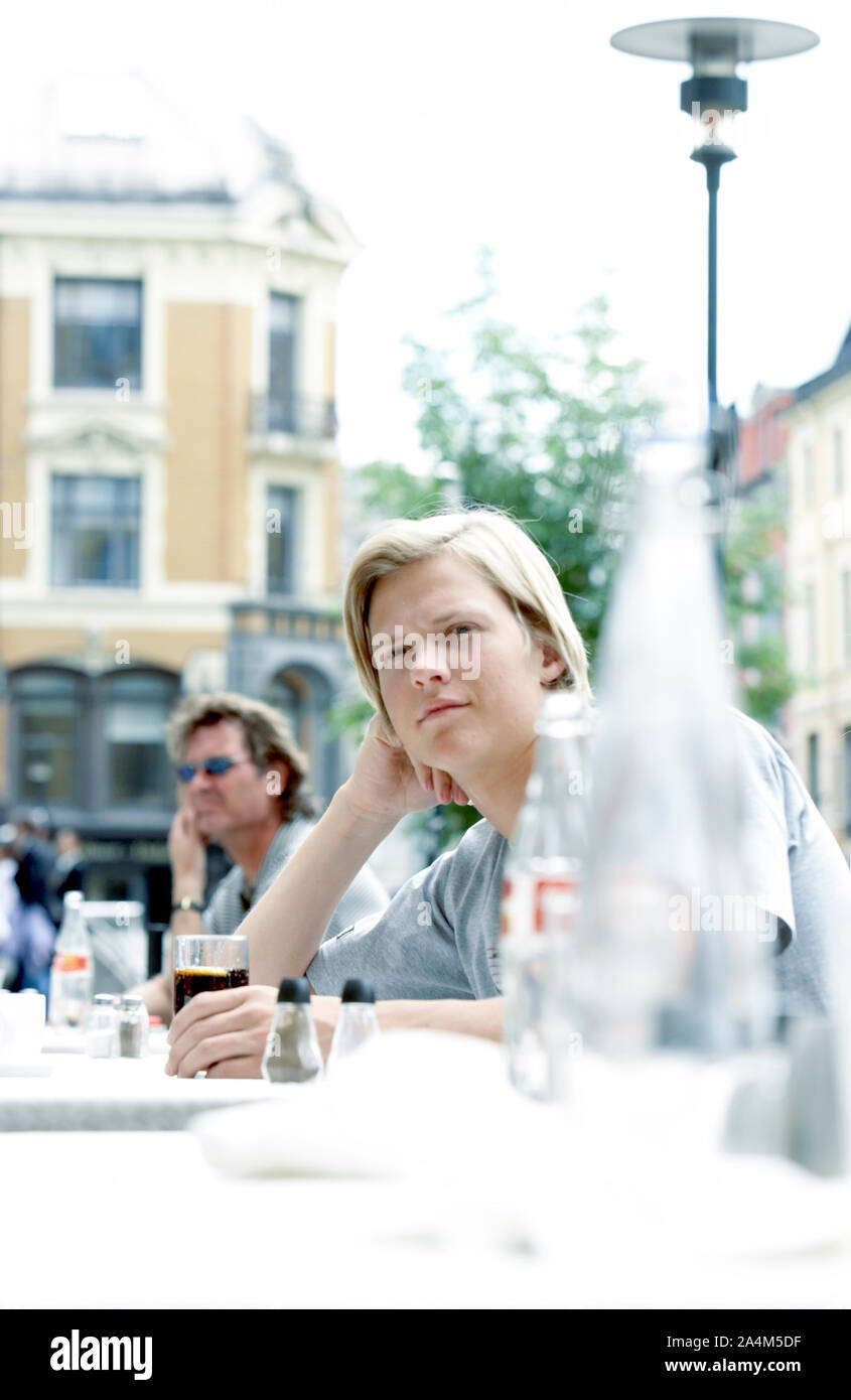 Drinking coca cola Stock Photo - Alamy