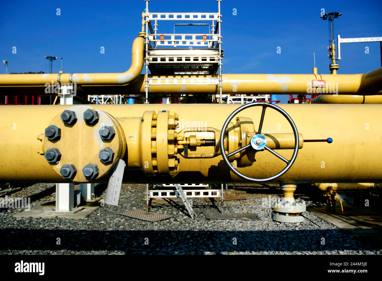 Valve/valves/ventilator at Statoil at Kårstø, Norway Stock Photo - Alamy