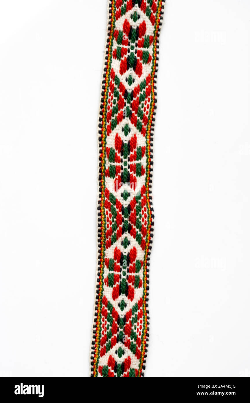 Belt belonging to national costume from Sunnfjord, Norway - embroidery ...
