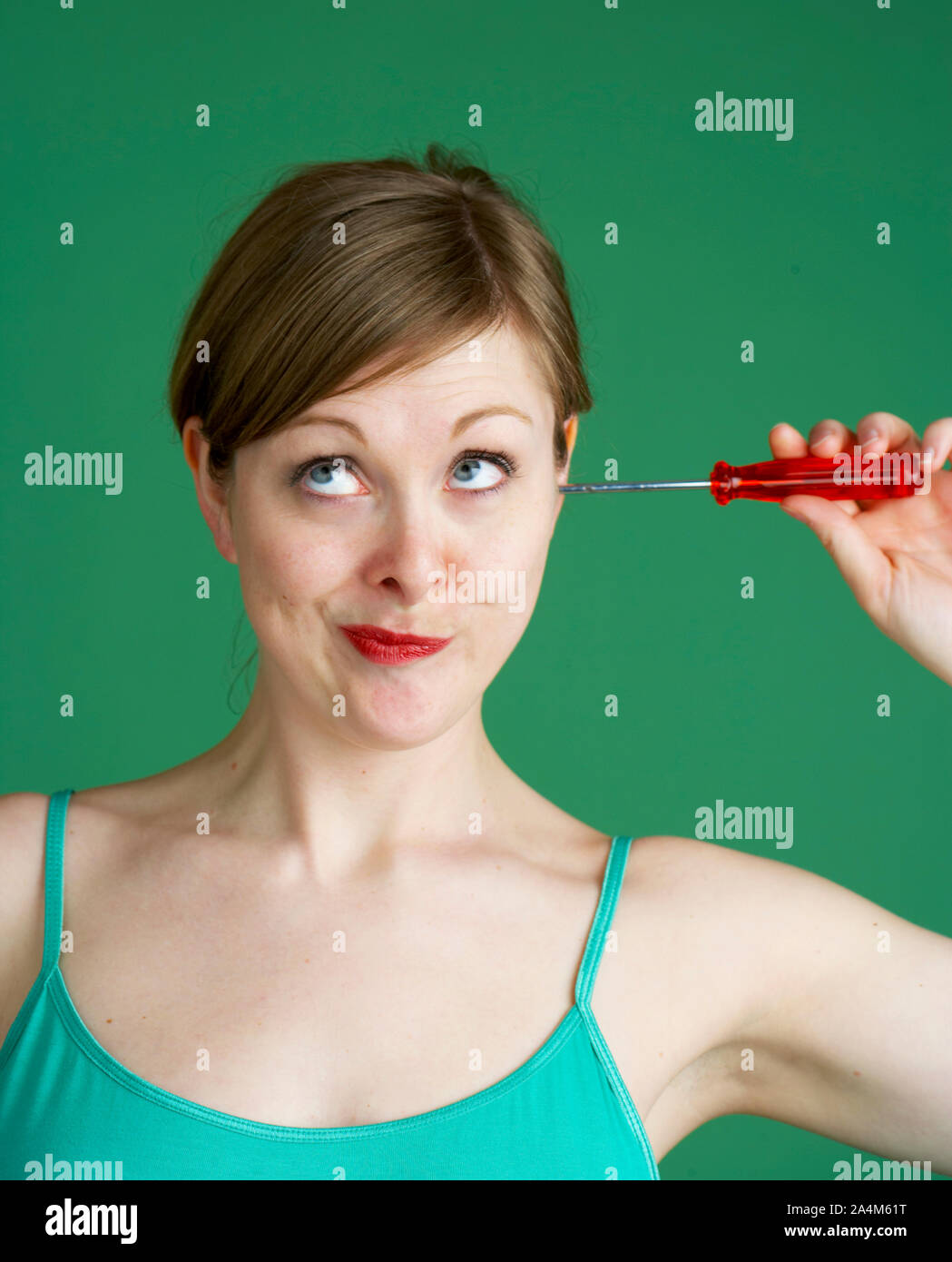 Acting stupid - clumsy - crazy Stock Photo - Alamy