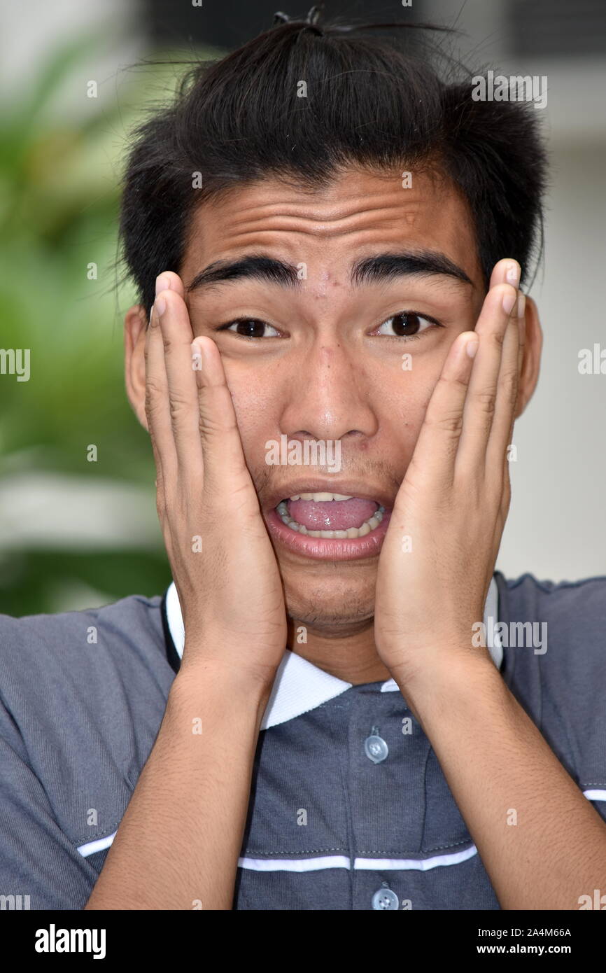 Stressed Filipino Male Man Stock Photo - Alamy
