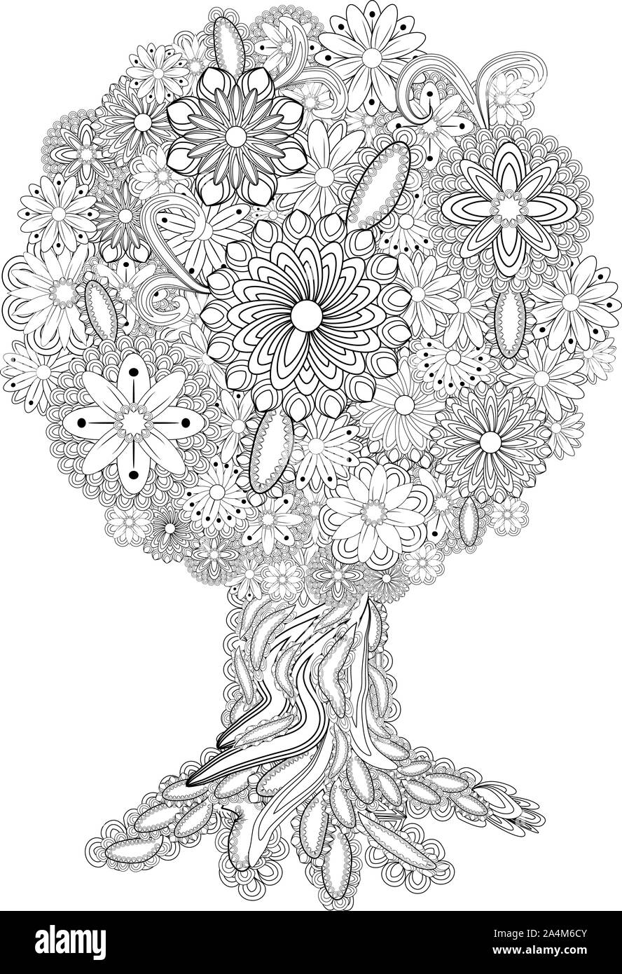 Abstract hand drawn zentangle style frame. Doodle art decorative border ...