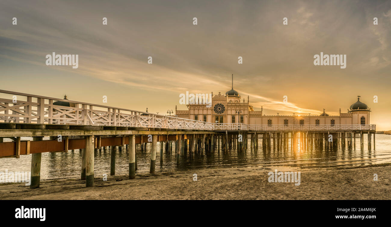 The old open air bath house (Kallbadhuset) in Varberg, Halland, Sweden ...