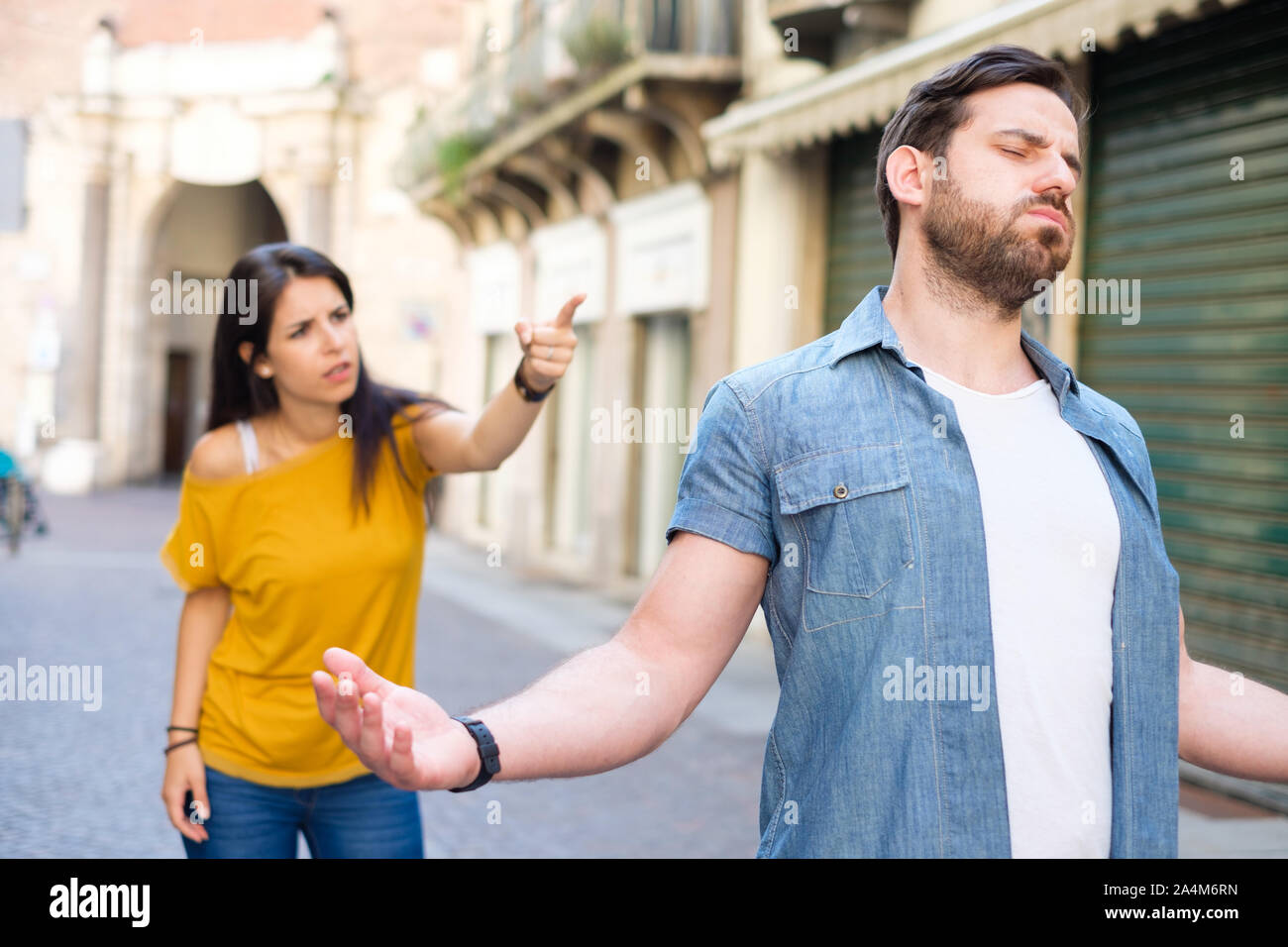 Unhappy people city street hi-res stock photography and images - Alamy