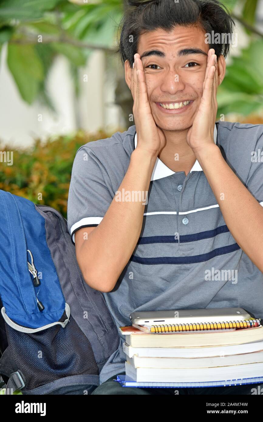 Surprised Boy Student Stock Photo - Alamy