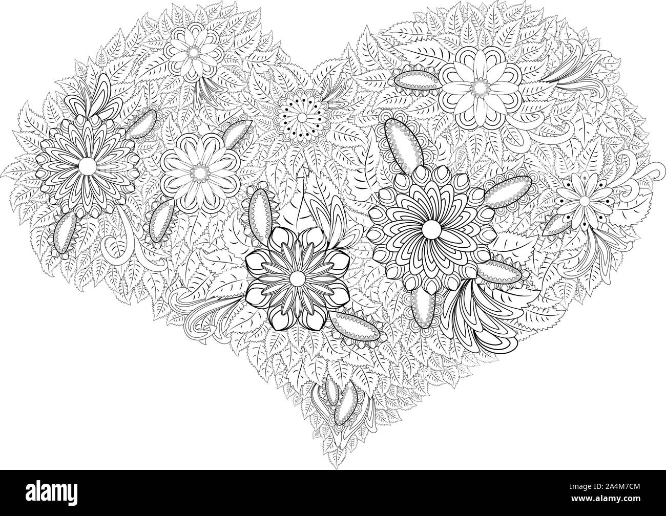 Abstract hand drawn zentangle style frame. Doodle art decorative border ...