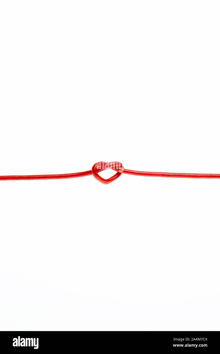 Red string/lead - heart-shaped - Valentine - Valentines day Stock Photo ...