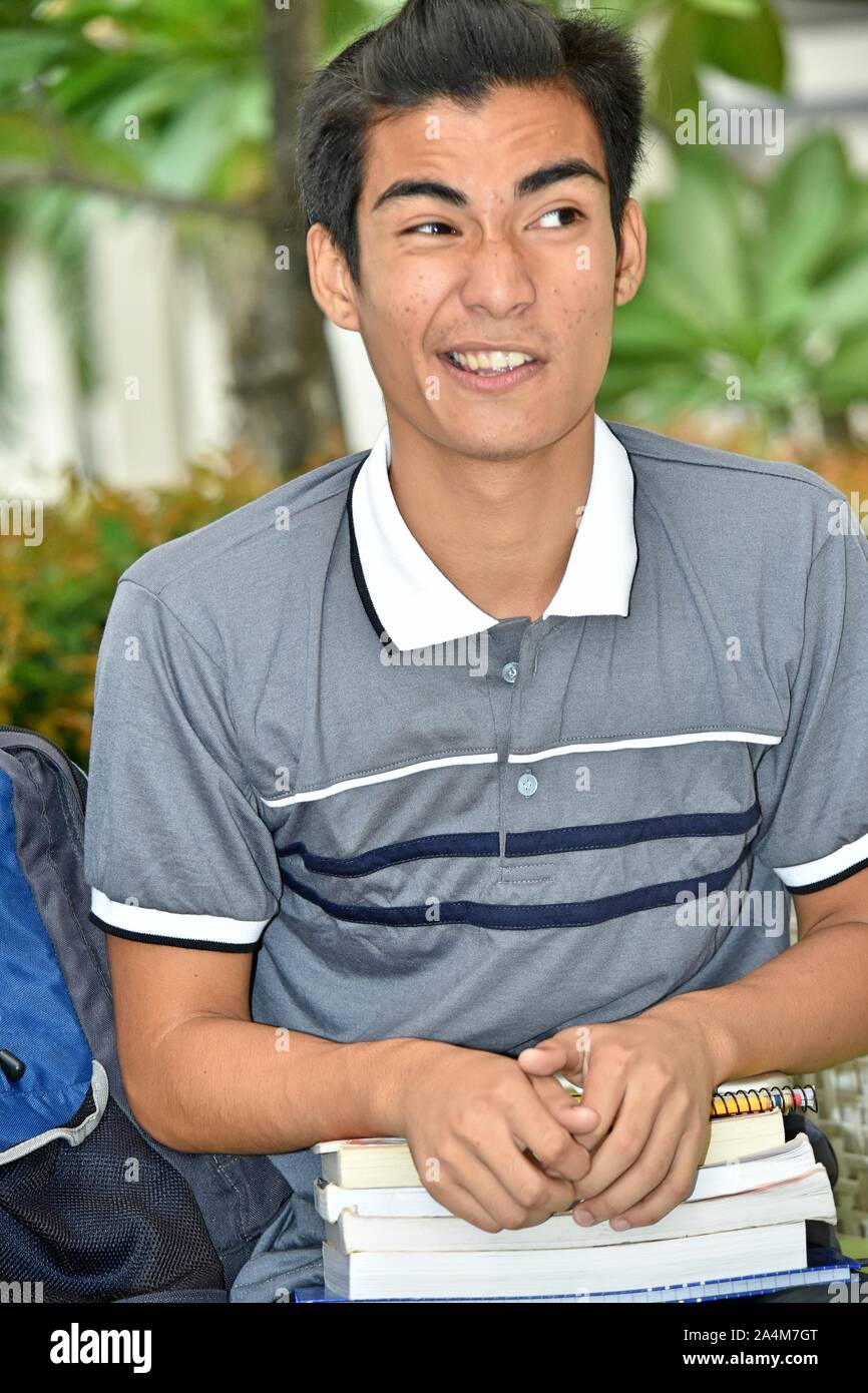 Watchful Youthful Filipino Student Stock Photo - Alamy