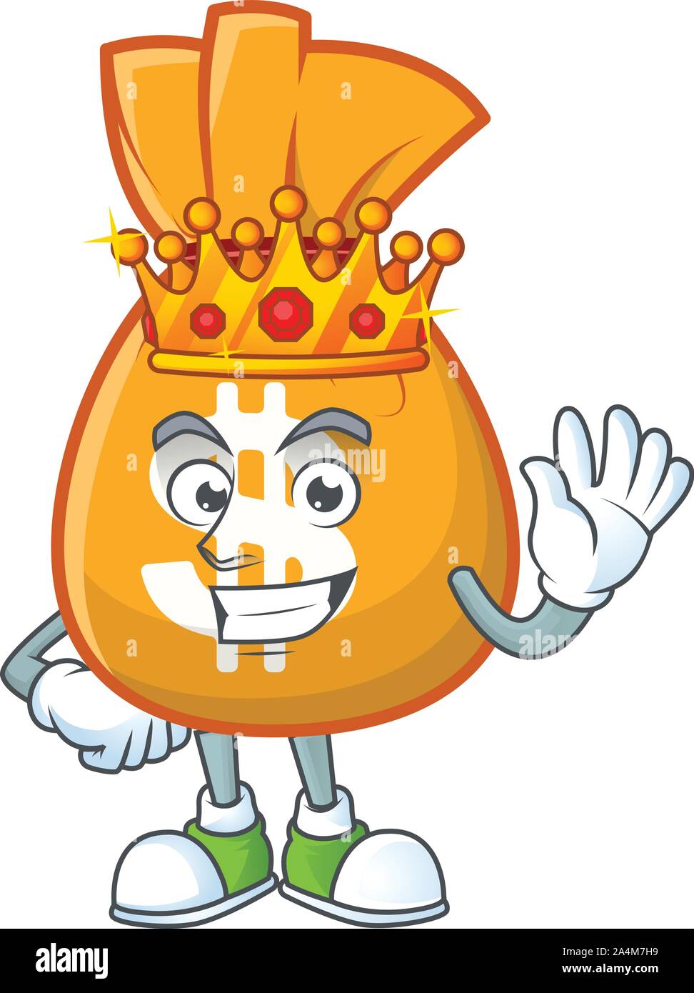 King bag of money on white background Stock Vector Image & Art - Alamy