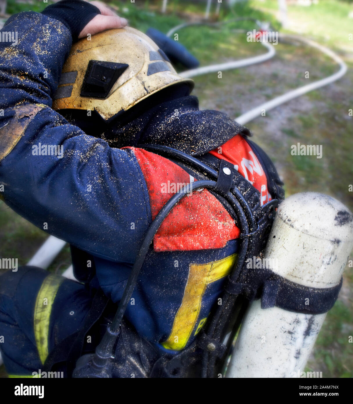 Firemen at work Stock Photo - Alamy