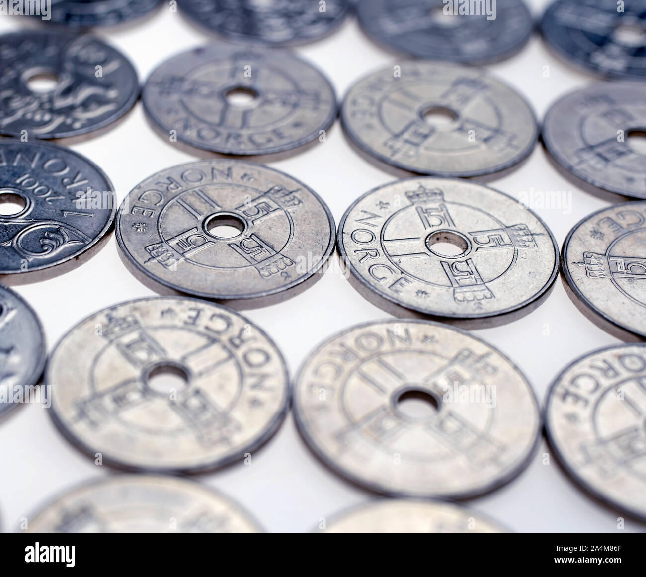 Norsk krone - Norwegian coin Stock Photo - Alamy