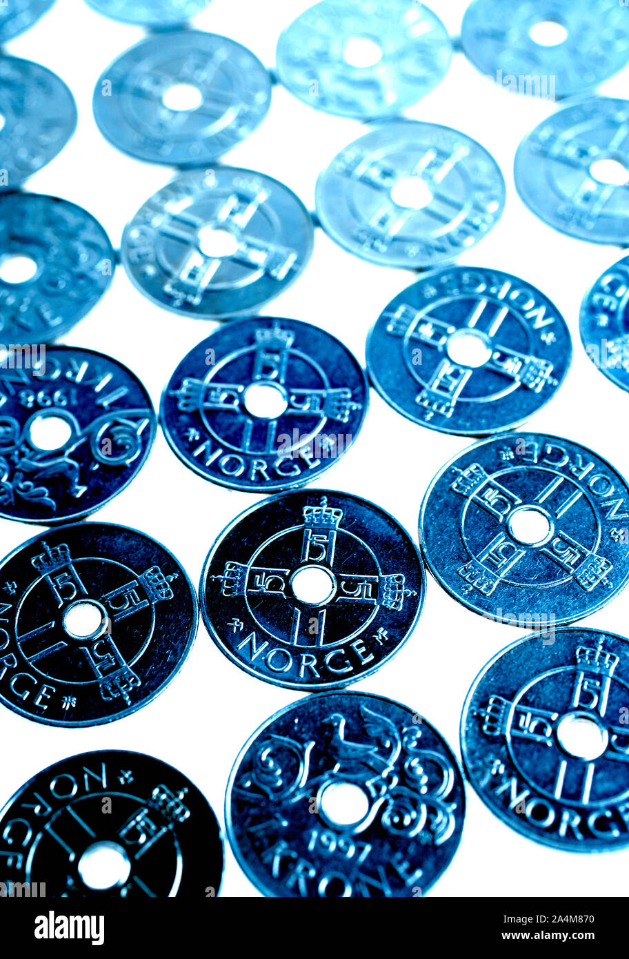 Norsk krone - Norwegian coin Stock Photo - Alamy