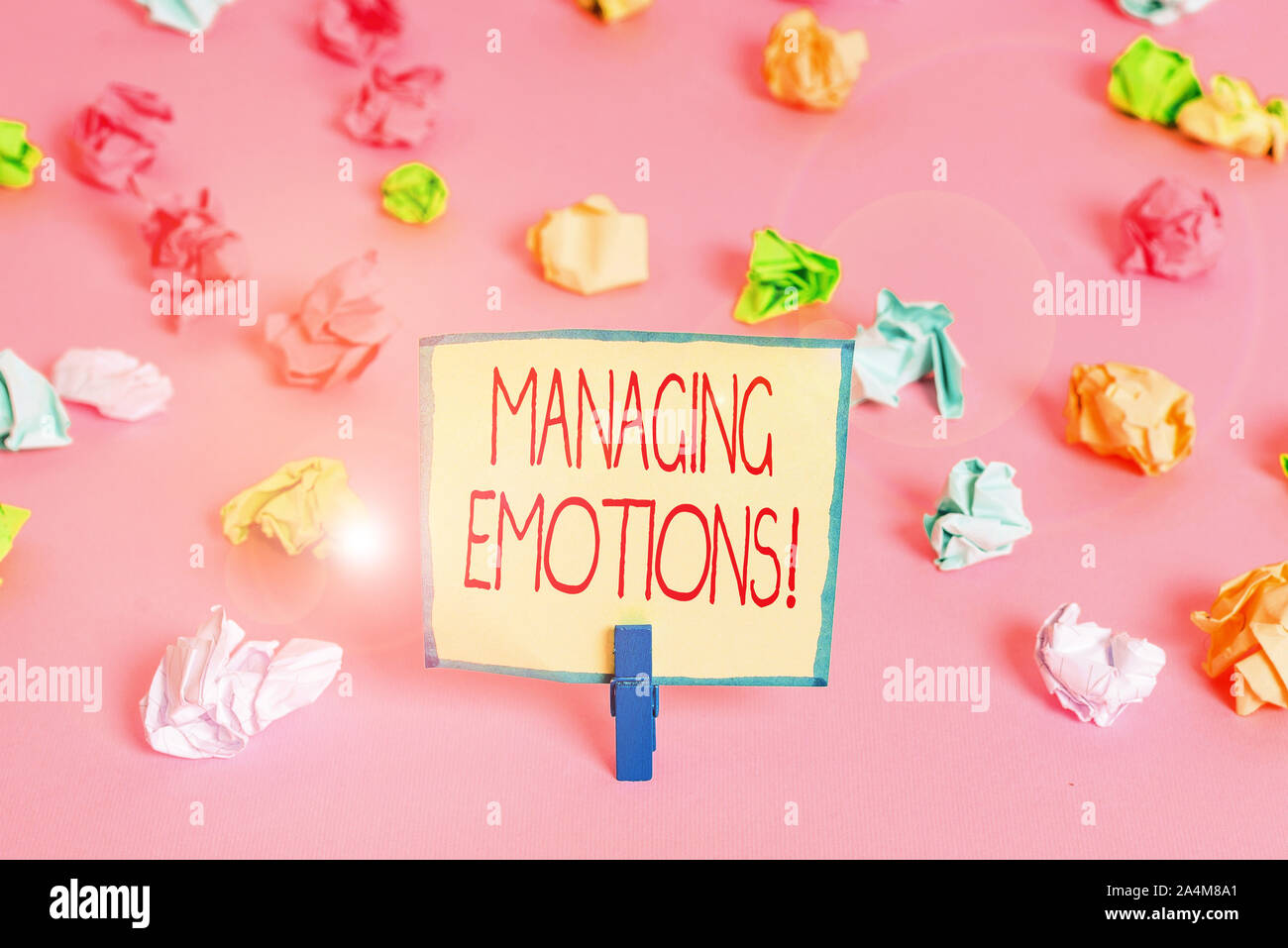 Text sign showing Managing Emotions. Business photo text ability be ...