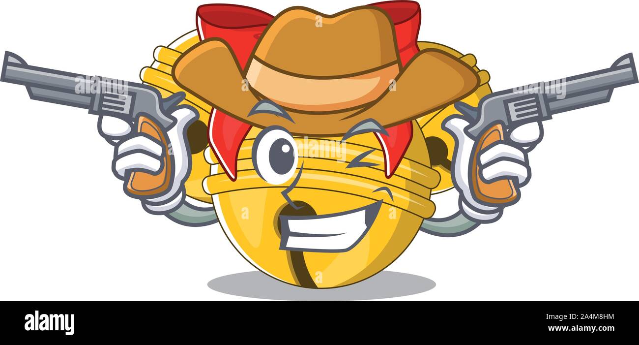 Cowboy jingle bell on cartoon christmas tree Stock Vector Image & Art ...