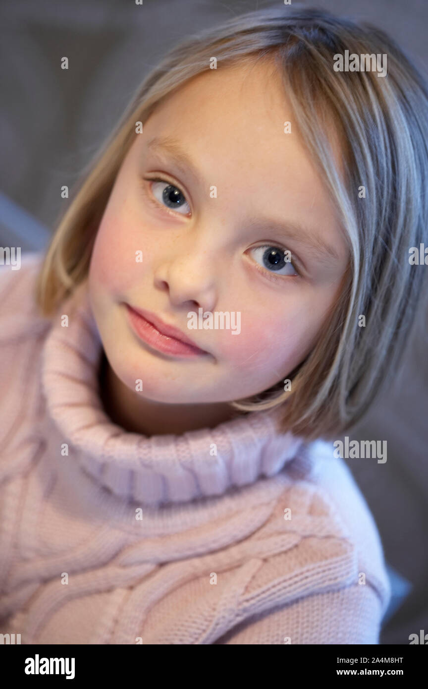 Girl eight years old Stock Photo - Alamy